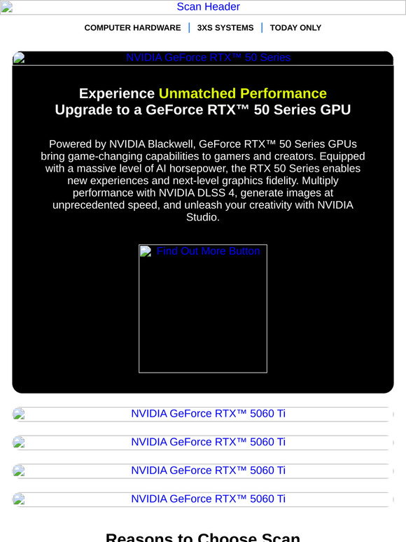 Scan: Experience unmatched performance by upgrading to a GeForce RTX ...