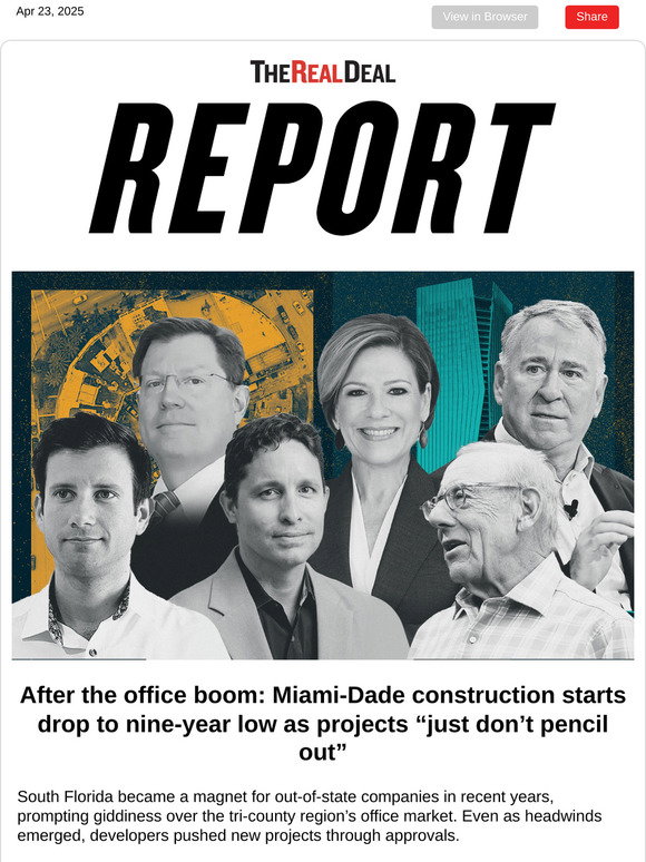 The Real Deal: Special report: Miami-Dade construction starts drop to ...