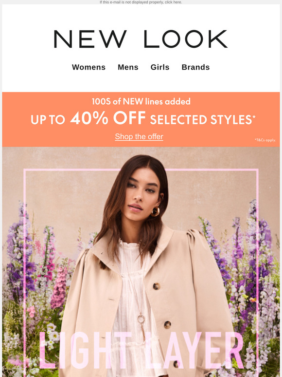 New Look Email Newsletters: Shop Sales, Discounts, and Coupon Codes