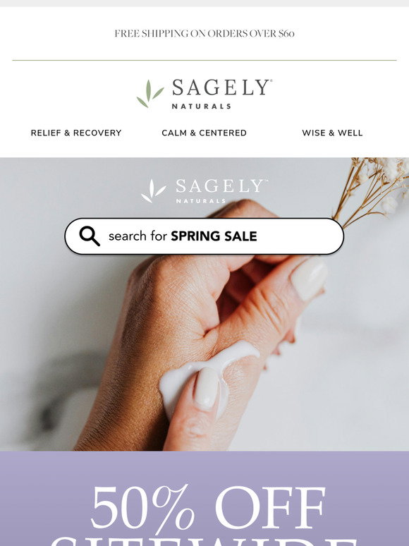 Sagely Naturals: Half Off, Full Bloom—Sagely's Spring Sale is Here 💚 ...
