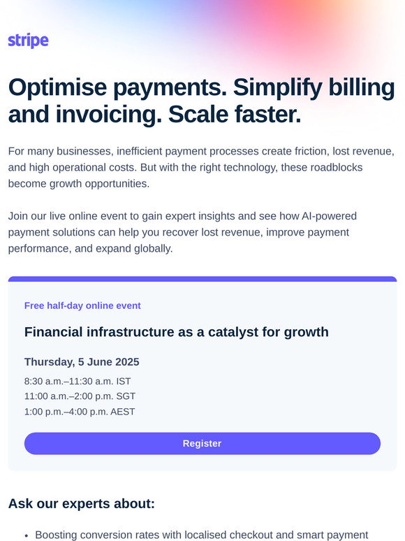 Stripe: Get expert answers to your financial infrastructure challenges ...