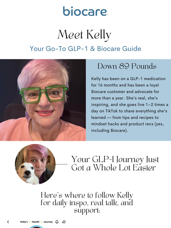 Biocare: Meet Kelly: Your Go-To Biocare/GLP-1 Guide | Milled