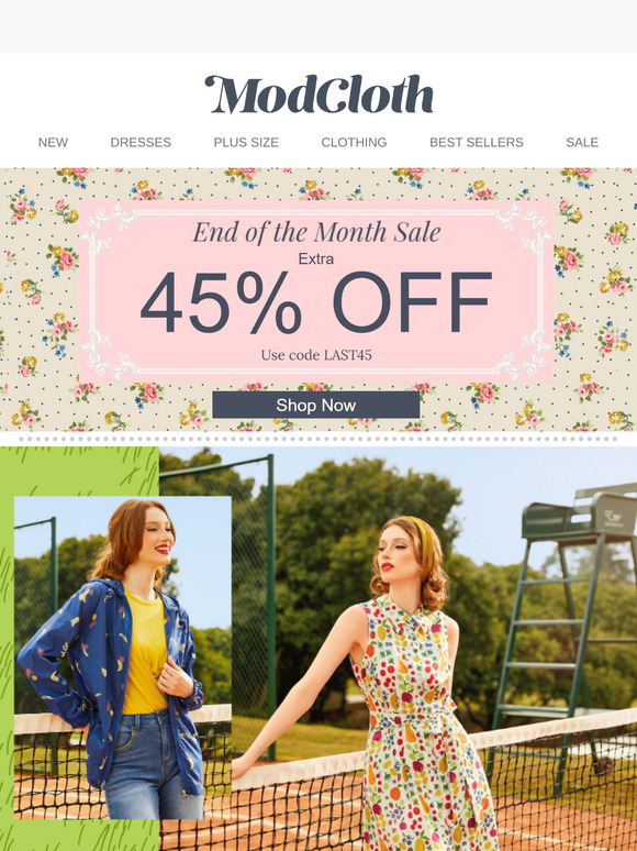 Modcloth Email Newsletters: Shop Sales, Discounts, and Coupon Codes