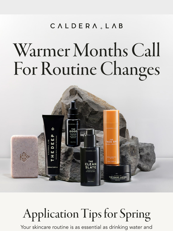 Caldera + Lab: Adjust Your Routine For The Warmer Months ☀️ | Milled