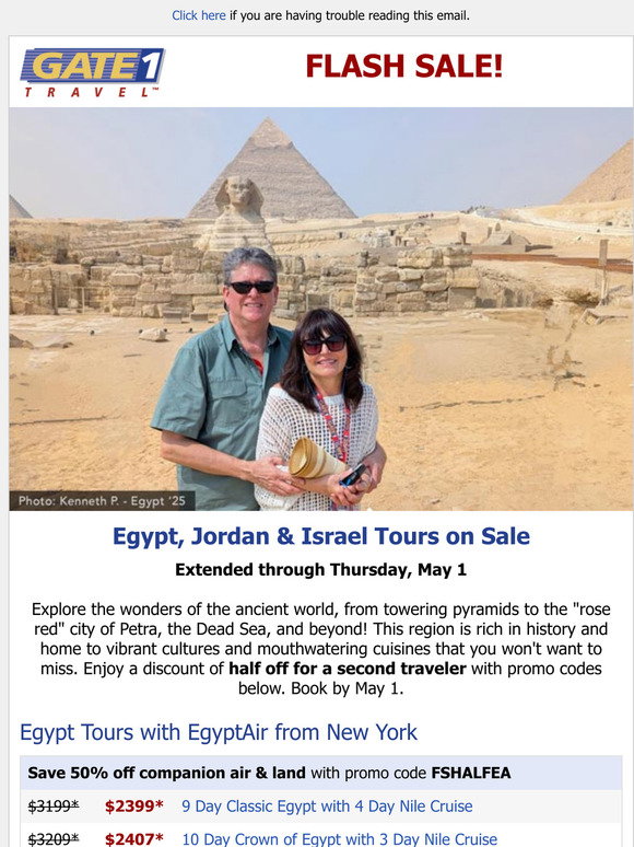 Gate 1 Travel: SALE EXTENDED: Egypt, Jordan & Israel | Half Off ...