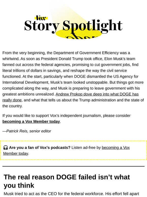 Vox: The real reason DOGE failed | Milled