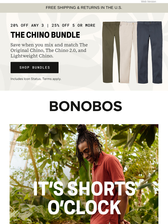 Bonobos Email Newsletters: Shop Sales, Discounts, and Coupon Codes