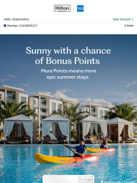 Hilton: —, kick off summer plans early with this 80K Bonus Points offer. | Milled