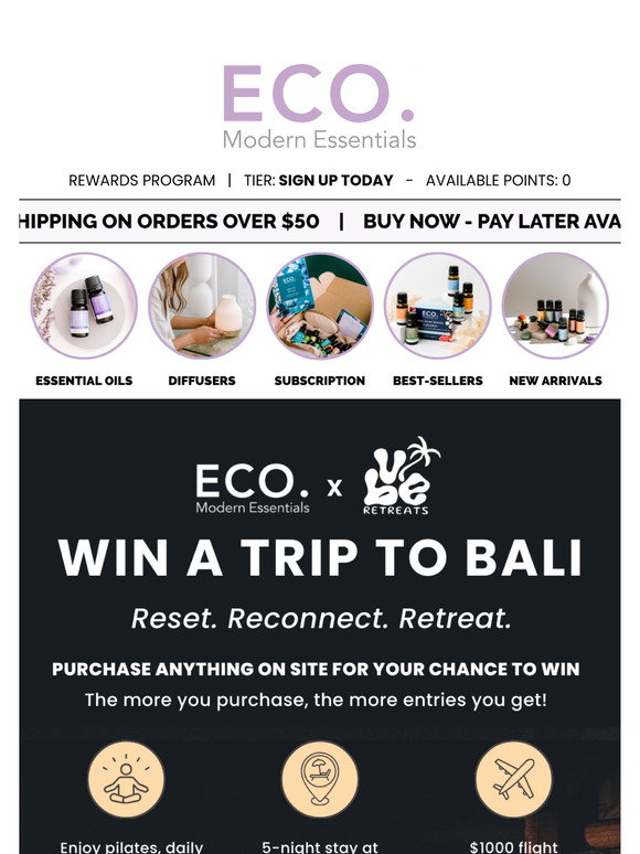Eco Modern Essentials: Dreaming of Bali? Win your trip! 🌴 | Milled