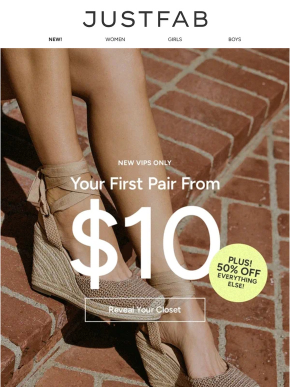 JustFab Email Newsletters: Shop Sales, Discounts, and Coupon Codes