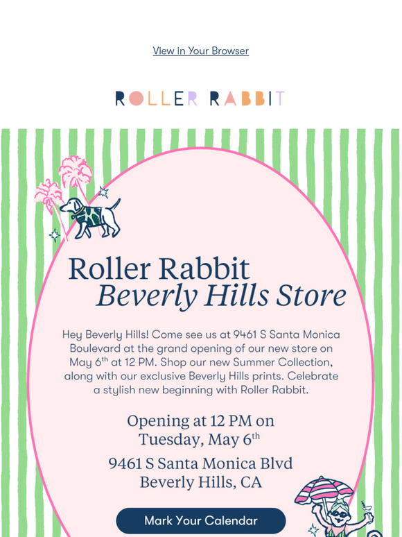 Roller Rabbit: Meet Us in Beverly Hills This Week | Milled