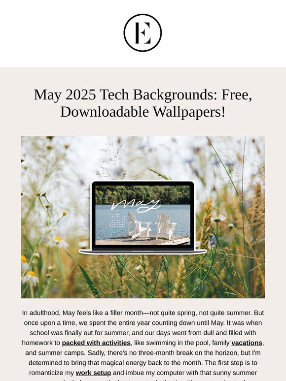 The Everygirl: free may tech backgrounds are here! 💗 | Milled
