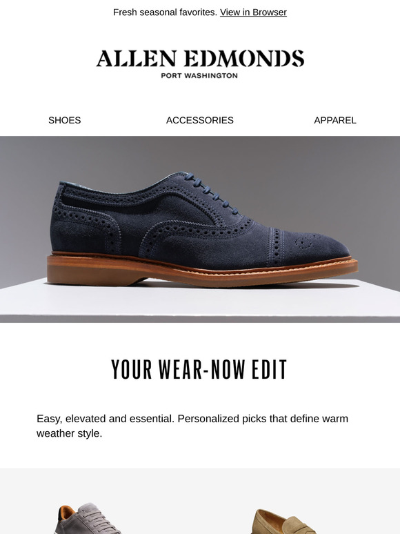 Allen Edmonds Email Newsletters: Shop Sales, Discounts, and Coupon Codes