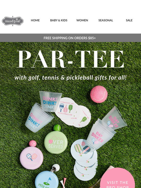 Mud Pie: Game, Set, Match: Gifts That Win Every Time | Milled