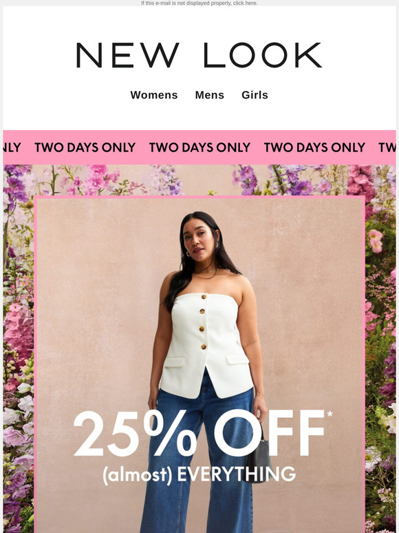 New Look Email Newsletters: Shop Sales, Discounts, and Coupon Codes