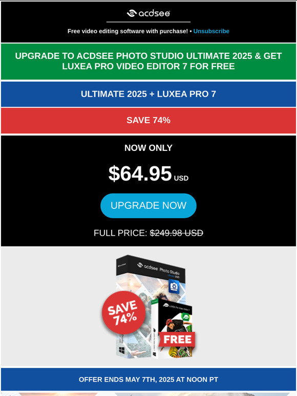 ACDSee: 48 Hours Left: Get Luxea Pro Video Editor 7 Free with Your ...
