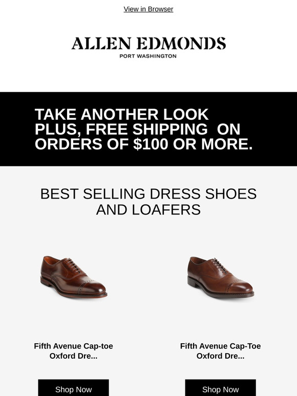 Allen Edmonds Email Newsletters: Shop Sales, Discounts, and Coupon Codes