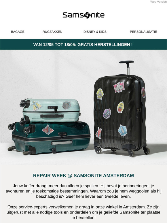 Samsonite: Repair week @ Samsonite Amsterdam | Milled