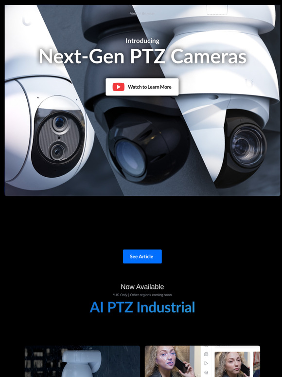 Ubiquiti: Introducing: Next-Gen PTZ Cameras | Milled
