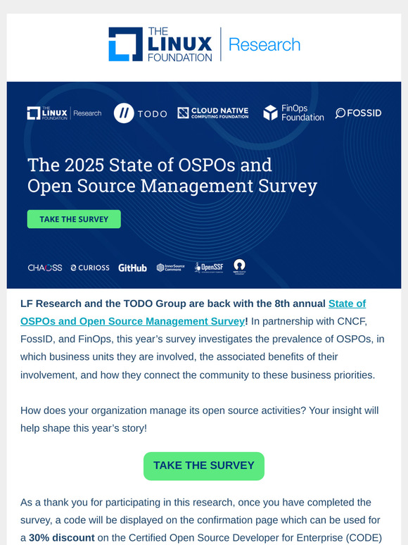 The Linux Foundation: The 2025 OSPO survey is here! | Milled