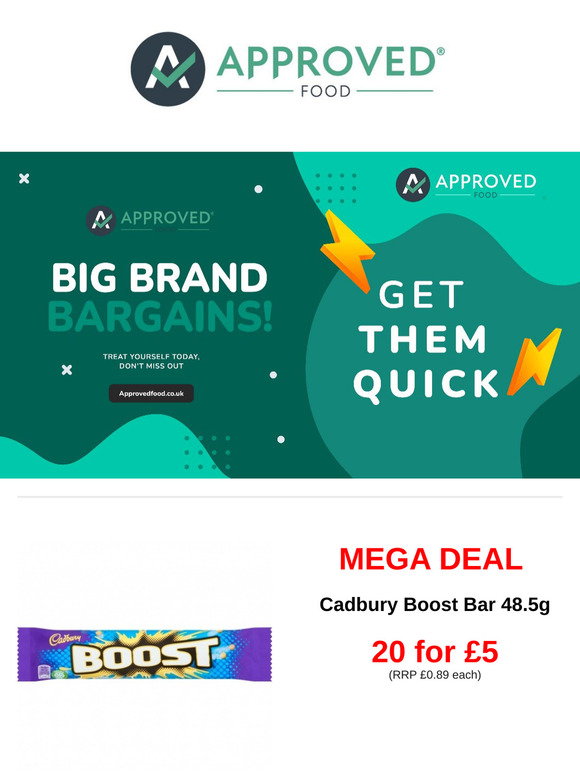 Approved Food: Cadbury Boost Bar 20x48.5g only £5! 🍫 | Milled