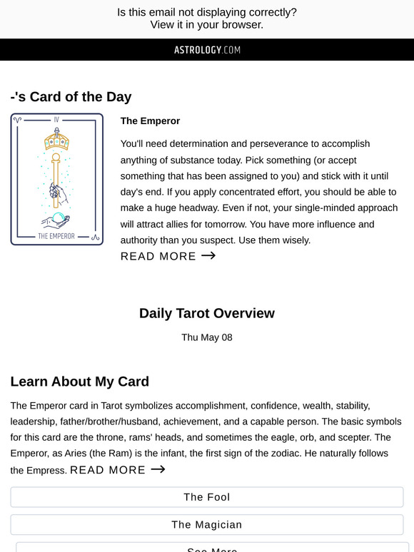 Astrology: Your Daily Tarot - Thu May 08 | Milled