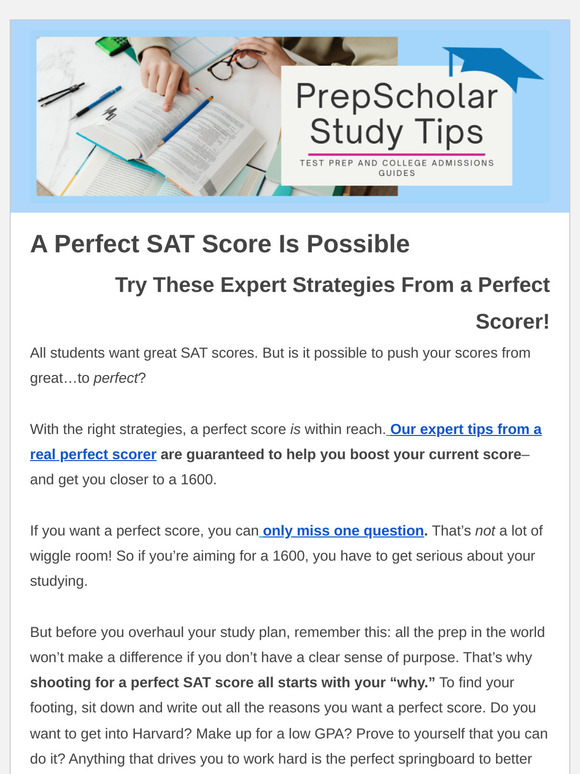 PrepScholar: How to Get a Perfect SAT Score: Strategies by a 1600 ...