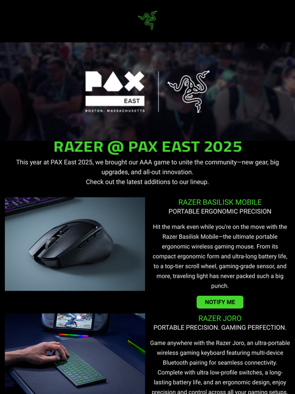 Razer: 😎👌PAX East 2025 Highlights: New Gear on the Block | Milled