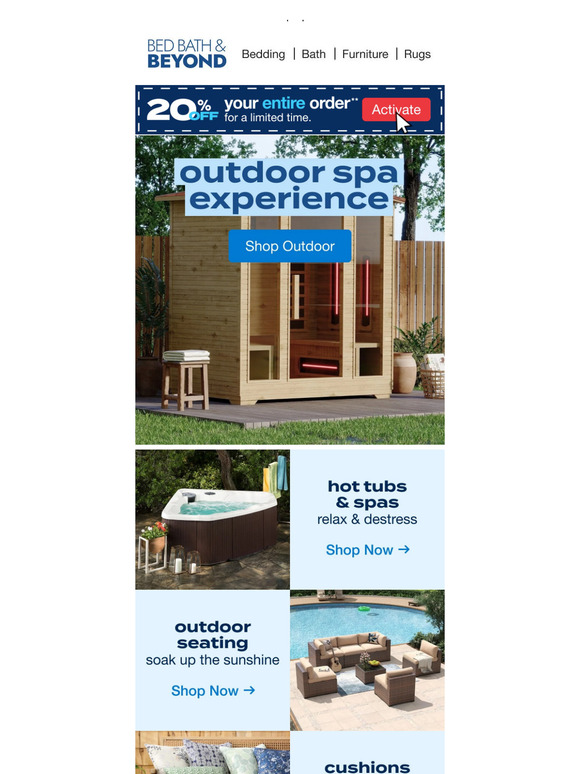 Bed Bath & Beyond: Bring the spa experience to your backyard 🏊🧘 | Milled