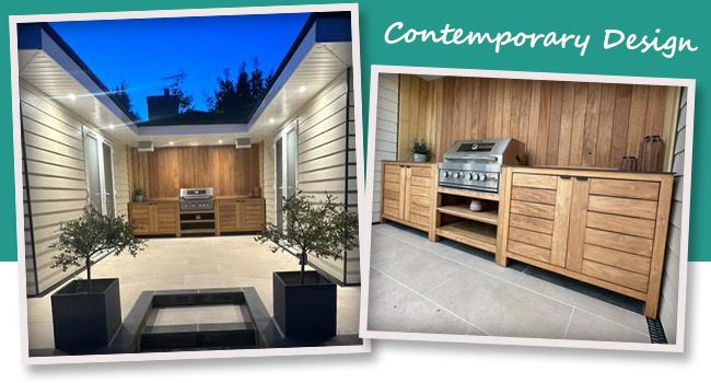 Garden Trends: Discover Contemporary Teak Outdoor Kitchens 😎 | Milled
