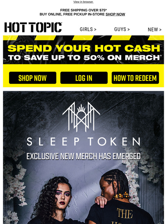 Hot Topic: Exclusive Sleep Token "Even In Arcadia" merch has emerged 🦩⚔️🪶 | Milled