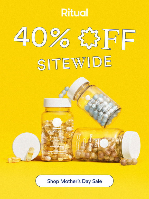 Ritual Email Newsletters: Shop Sales, Discounts, and Coupon Codes