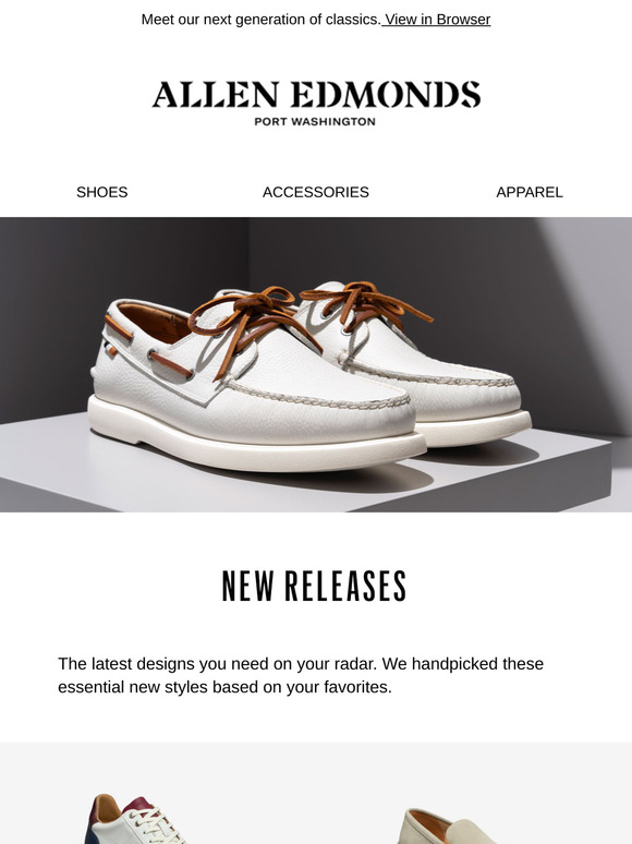 Allen Edmonds Email Newsletters: Shop Sales, Discounts, and Coupon Codes