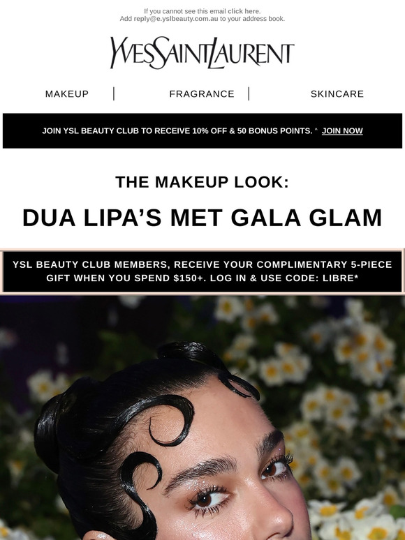 YSL Beauty: Dua Lipa's Met Gala Glam 🖤 | Milled