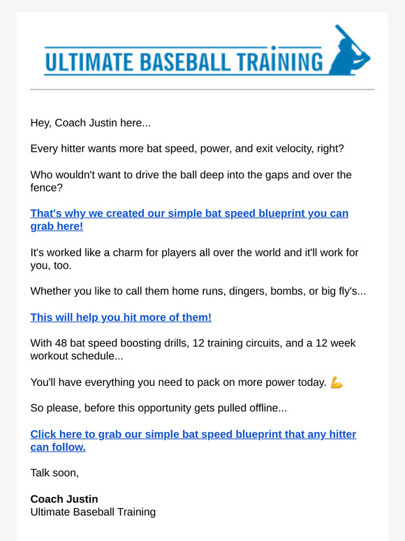 Ultimate Baseball Training: ⚾️ Grab Our Simple Bat Speed Blueprint | Milled