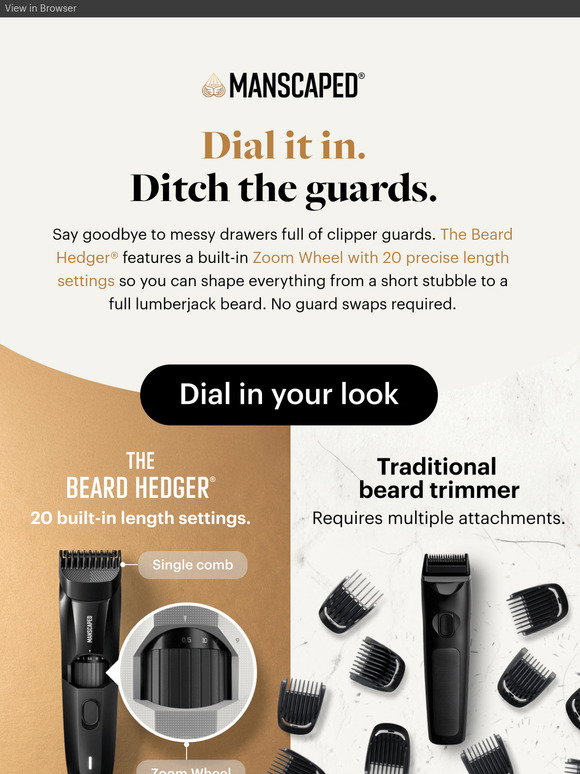 Manscaped: 20 lengths. Zero guard swaps. | Milled