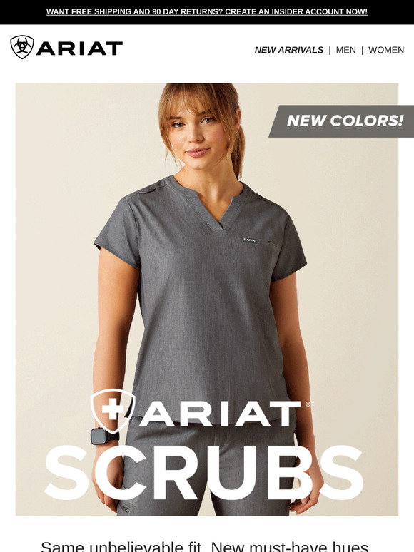 Ariat: Scrubs New Color Drop | Milled