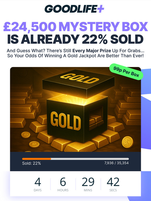 Good Life Plus: These GOLD Mystery Boxes Are ALREADY 22% Sold Out ...