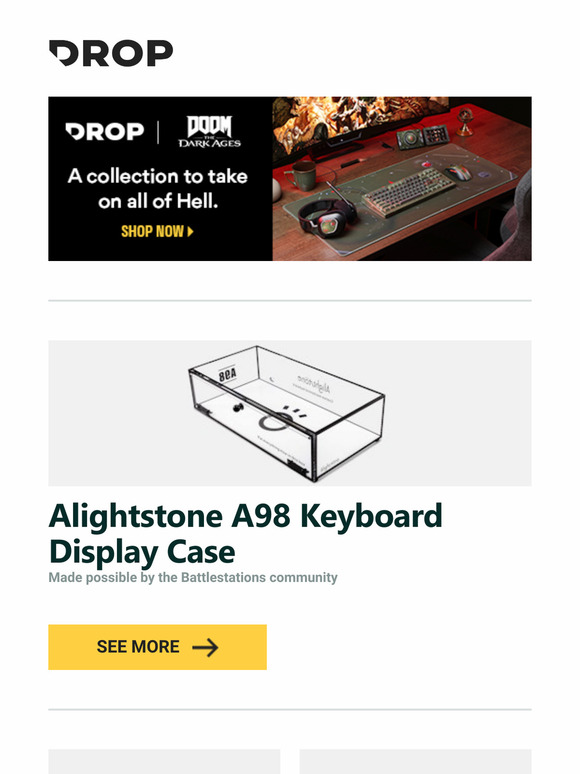 Drop: Alightstone A98 Keyboard Display Case, FRONTIER Overload PBT ...