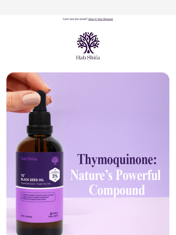 Hab Shifa: 🧪 The Science Behind Hab Shifa’s 3% TQ Black Seed Oil | Milled