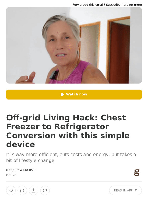 The Grow Network: Off-grid Living Hack: Chest Freezer to Refrigerator ...