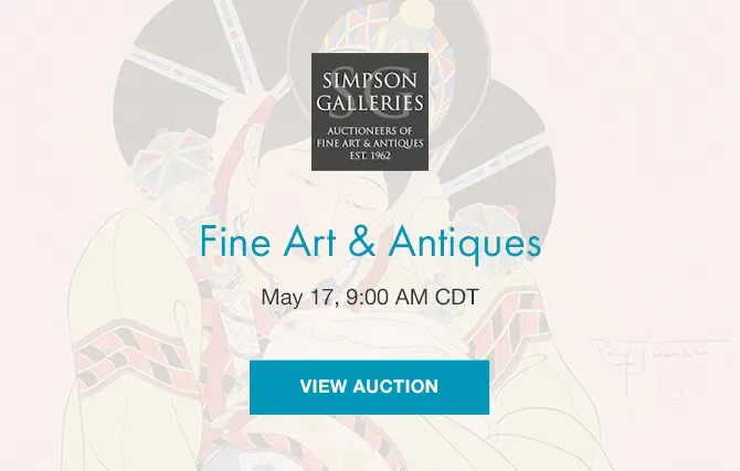 LiveAuctioneers: Simpson Galleries | Fine Art & Antiques | Milled