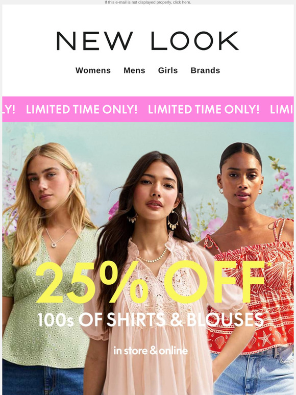 New Look Email Newsletters: Shop Sales, Discounts, and Coupon Codes