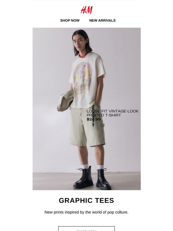 H&M: New in: Graphic tees | Milled