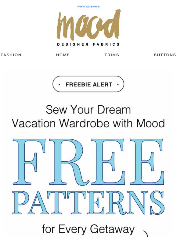 Mood Fabrics: 9 FREE Sewing Patterns 🏖️ Get Vacation-Ready in No Time ...