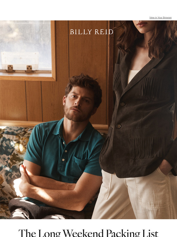 Billy Reid: The Long Weekend Packing List | Milled