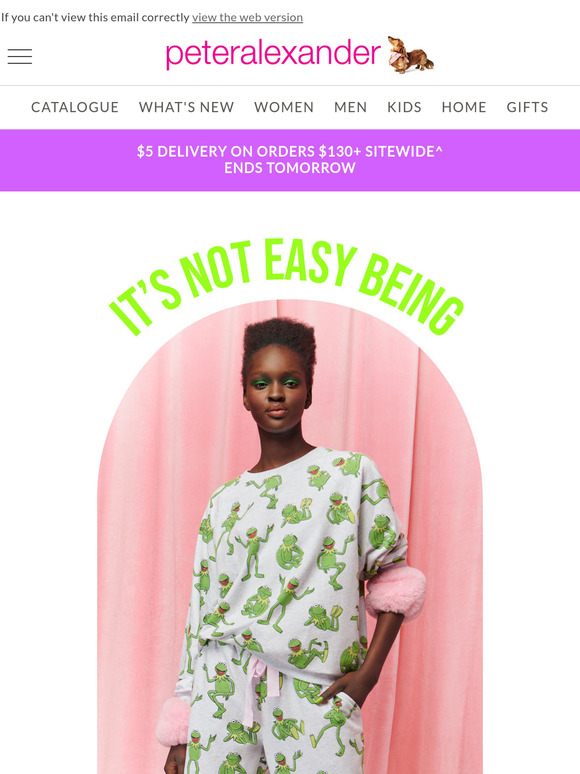 Peter Alexander: Say Hi Ho! to new Kermit the Frog PJs | Milled