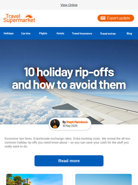 TravelSupermarket: 10 holiday rip-offs and how to avoid them 🙅 | Milled