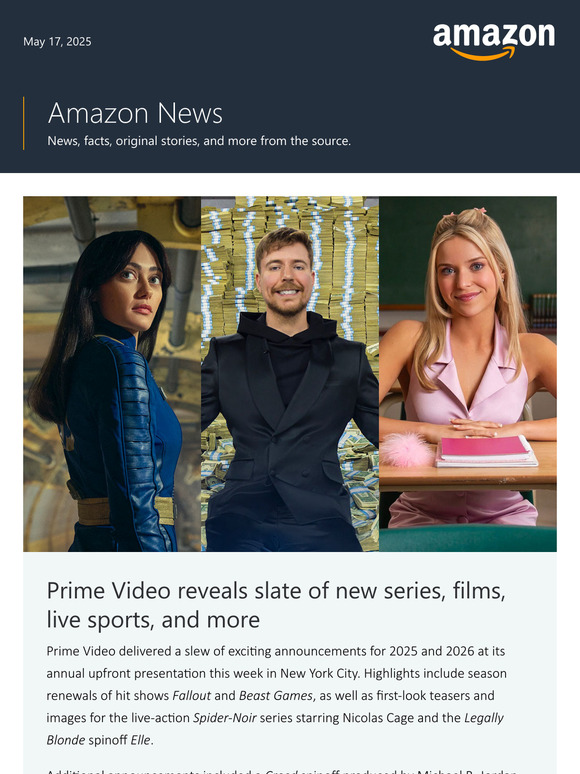 Amazon: The biggest Prime Video announcements for 2025 and 2026 | Milled