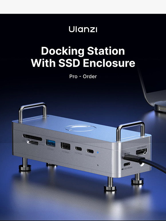 Ulanzi: New: Docking station with SSD enclosure, Smart, Sleek, and ...
